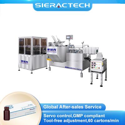 China Automatic Small-Mouth Round Chemical Bottle Cartoning Machine with Multi-Bottle Grouping and Zero-Spill Horizontal Loading for sale