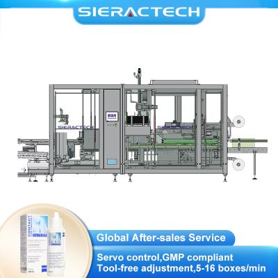 China Automatic Contact Lens Care Solution Case Packing Machine with Soft-Touch Bottle Loading and High-Speed Efficiency for sale