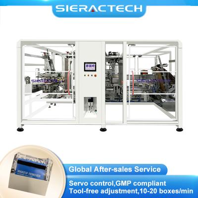 China Automatic Makeup Removal Wipes Case Packer with Precise Robotic Handling and High-Speed Packaging for sale