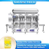China Automatic Dishwashing Liquid Filling Machine with Servo Piston Dosing and Anti-Drip Hygienic Filling System for sale