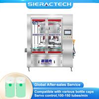 China Automatic Bucket Wet Wipes Capping Machine with Double-Head Servo Torque Control and Flexible Holder-Free Design for sale