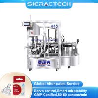 China Automatic Baby Nipple Vertical Cartoning Machine with Multi-Material Feeding and Drop Loading System for sale