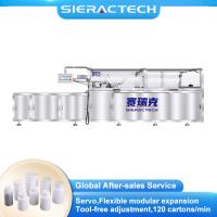 China Automatic Flat Pharmaceutical Bottle Horizontal Cartoning Machine with UDI Traceability and Servo Control System for sale