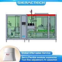 China Automatic Mud Mask Case Packing Machine with Servo Collation and Cosmetic Packaging Automation System for sale