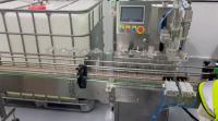 China Automatic Underwear Disinfectant Detergent Filling Machine with Servo Piston Control and Anti-Foaming Filling System for sale