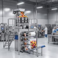 China Complete Automatic Packaging System for IQF & Frozen Fruits (Multi-Head Weigher + VFFS) for sale