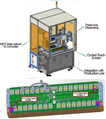 China Automatic NTC Glue Dispensing Machine for Battery Modules with High-Precision Servo Control for sale
