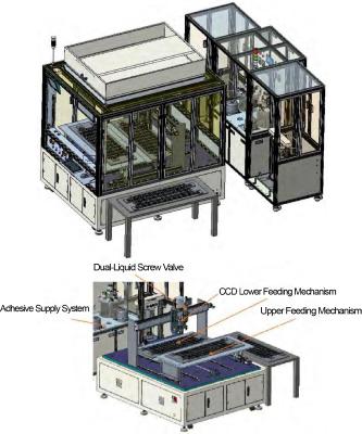 China Two-component Glue Coating Equipment for Cold-Coated Steel Plates two component glue coating machine  cold coated steel plate adhesive coating equipment for sale