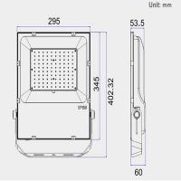 China 5 Years Warranty Wall Mounted 100 Watt LED Outdoor Flood Light 120Lm/W Efficiency for sale