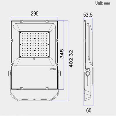 China 5 Years Warranty Wall Mounted 100 Watt LED Outdoor Flood Light 120Lm/W Efficiency for sale