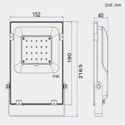 China 20W 24000lm Thin proline version SMD LED Flood Light 5 Years Guarantee SMD Flood Light ETL DLC CE Listed for sale