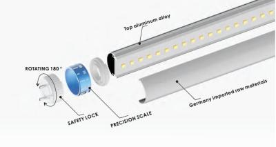 China Indoor Industrial LED Tube Light 1500mm T8 Type With Rotatable Cap 2700-6500K CCT for sale