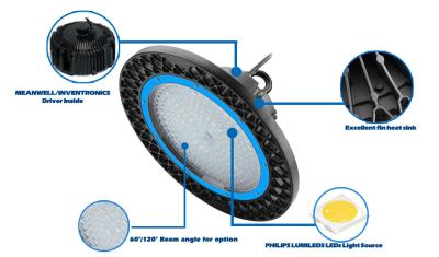 China Long Lifespan Industrial LED High Bay Light 150 Watts With Tempered Glass for sale