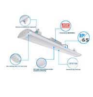 China Warehouse Linear LED Low Bay IP65 140Lm/W Industrial Low Bay LED Light Fixtures for sale