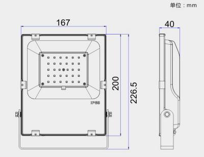China Commercial LED Flood Lights Ultra Slim 30Wattage High Strength Tempered Glass for sale