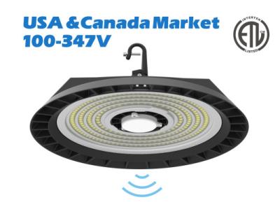 China Warehouse 200W UFO Round Led High Bay 130LPW Efficiency With Motion Sensor for sale