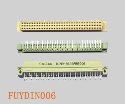 China DIN 41612 R Type 64P 3-Row Right Angle Female PCB Connector with 2A Current Rating and 250V Voltage for sale