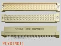 China Euro DIN 41612 Connector PCB Vertical 3 Row 96 Pin Male Right Angle 2.54mm for sale