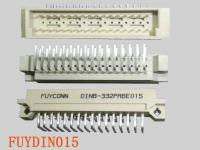 China 32 Pin B Type Eurocard DIN 41612 Right Angle Male PCB Plug Connector 3 Rows 2 AMP 250VAC for sale