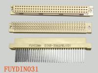 China B Type 96 Pin Female Straight DIN 41612 PCB Connector - 3×32P Vertical Terminals, 2 AMP Current Rating for sale