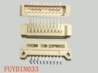 China DIN 41612 Male Eurocard Connector 20 Pin 2 Rows Right Angle PCB 2.54mm Pitch for sale