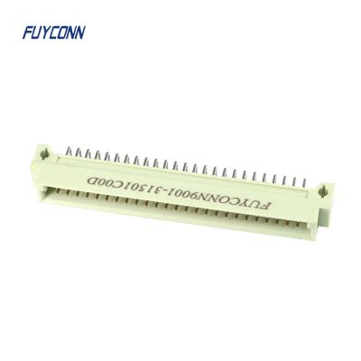 China DIN 41612 3 Row Straight Male Eurocard Connector 96 Pin PCB Right Angle for sale