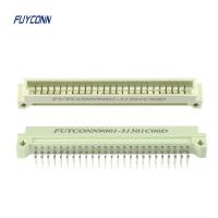 China DIN 41612 2 Row 50 Pin Male Connector 2.54mm Pitch Right Angle PCB Eurocard for sale