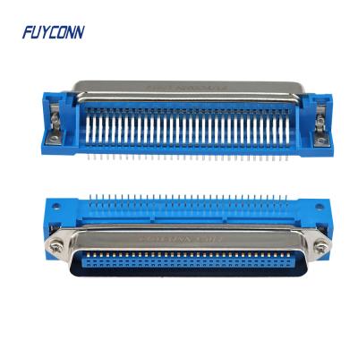 China DIP Socket 64 Pin Mini Centronics Connector Male PCB Right Angle 2.16mm for sale