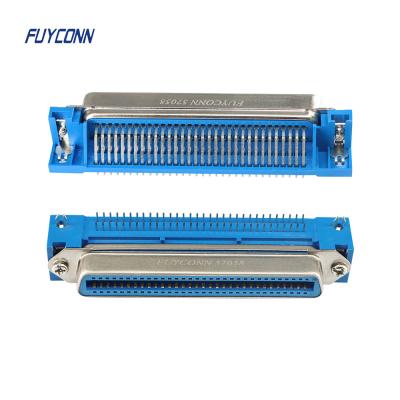 China 64 Pin DIP Centronics Female Connector PCB Right Angle  With Board Lock for sale