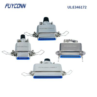 China DDK 57-60 Centronics Connector Solder Cup 14 24 36 50 Pin Female Metal Hood for sale