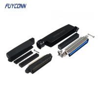 China 50 Pin Male IDC Centronic Connector 2.16mm Pitch L Shape Plastic Hood 25 Pairs for sale