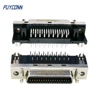 China PCB SCSI Female Connector 1.27mm Right Angle 68 Pin for Servo Applications for sale