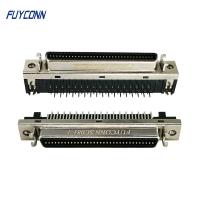 China PCB SCSI Female Connector 1.27mm Right Angle 68 Pin for Servo Applications for sale
