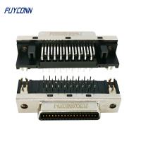 China Right Angle SCSI Connector PCB 50pin 68pin 100pin Female 1A for sale