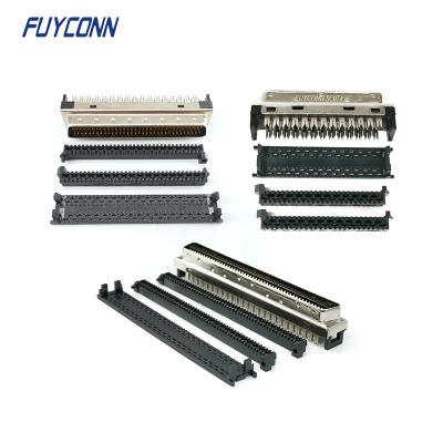 China IDC Crimping Cable Male MDR Connector 1.27mm 68pin 100pin SCSI Connector for sale