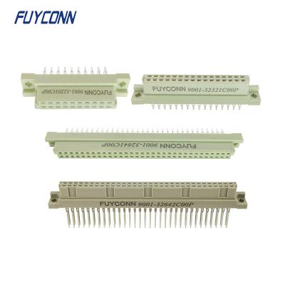 China DIN41612 Female Eurocard Connector 2 Rows 20 32 64 Pin Press Fit Solderless 2.54mm Pitch for sale