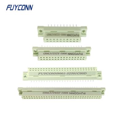 China DIN41612 2 Row Female Straight Eurocard Connector 20 32 50 64 Pin PCB for sale