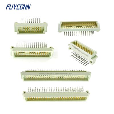 China DIN 41612 96 Pin 3 Row Right Angle Male PCB Eurocard Connector 2.54mm Pitch for sale