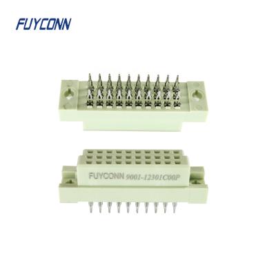 China DIN 41612 Female Eurocard Connector 3 Rows 30 Pin Solderless Press Pin 2.54mm for sale