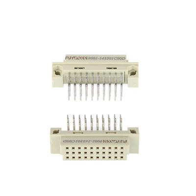 China DIN 41612 PCB Right Angle Female Connector 3x10P 30 Pin 2.54mm Pitch for sale