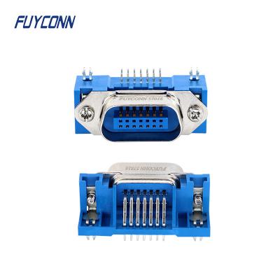 China 14pin Centronic Connector , Male Right Angle PCB Mount Plug RJ21 Connector for sale