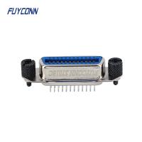 China Centronics Male 24pin IEEE488 Connector Vertical PCB 2.16mm Pitch Black Screws for sale