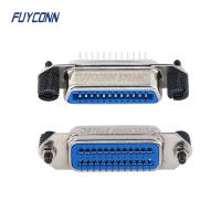 China Centronics Male 24pin IEEE488 Connector Vertical PCB 2.16mm Pitch Black Screws for sale