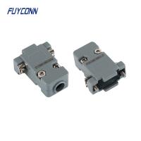 China 9Pin D-SUB Plastic Hood Top Entry Straight Backshell for DB Connector Gray Black for sale