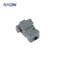 China 9Pin D-SUB Plastic Hood Top Entry Straight Backshell for DB Connector Gray Black for sale