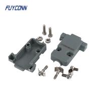 China 9Pin D-SUB Plastic Hood Top Entry Straight Backshell for DB Connector Gray Black for sale