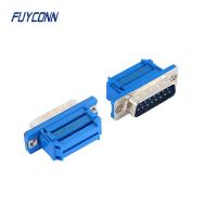 China IDC Male D-SUB Ribbon Connector 15 Pin Crimping Cable 2 Row PBT Insulator for sale