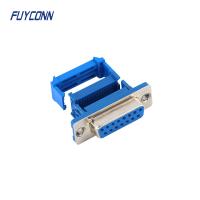 China 15pin D-SUB Female IDC Crimping Ribbon Cable Connector 2 Rows PBT for sale