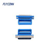China 25Pin IDC Ribbon D-SUB Connector Male Crimping Type 2 Row PBT Brass Nickel for sale