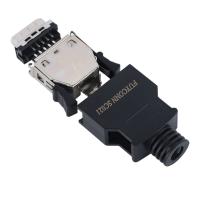 China 20 Pin MDR SCSI Connector 2.17mm Solder Cup Male with Plastic Cover 1.27mm Pitch for sale